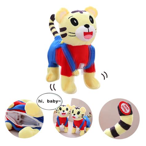 전기 봉제 장난감 흔들리는 꼬리 만화 호랑이 크리에이티브한 작은 호랑이 인형 어린이 날 선물전자 봉제 장난감 Aliexpress