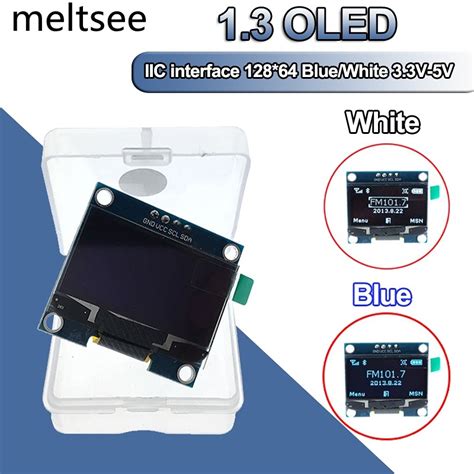 4pin 1 3 oled module white blue color 128x64 1 3 inch oled lcd led display module 1 3 iic i2c