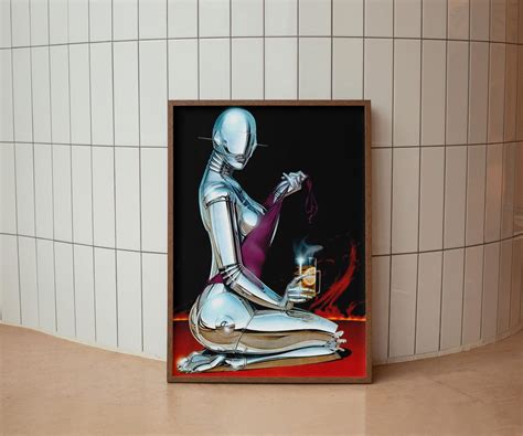 Hajime Sorayama S Sexy Robot Poster Erotic Robot Wall Art Futuristic Wall Decor Contemporary