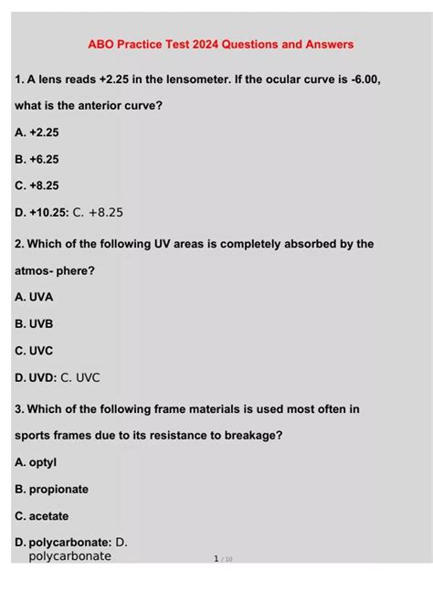 Abo Practice Test 2024 Questions And Answers Abo Stuvia Us