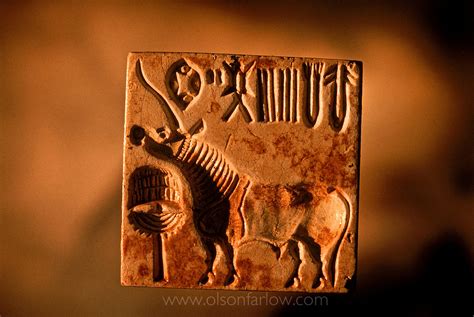 Harappan Unicorn Seal 2400 2000 Bc Shows Early Indus Script
