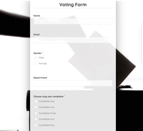 Voting Form Template Formplus