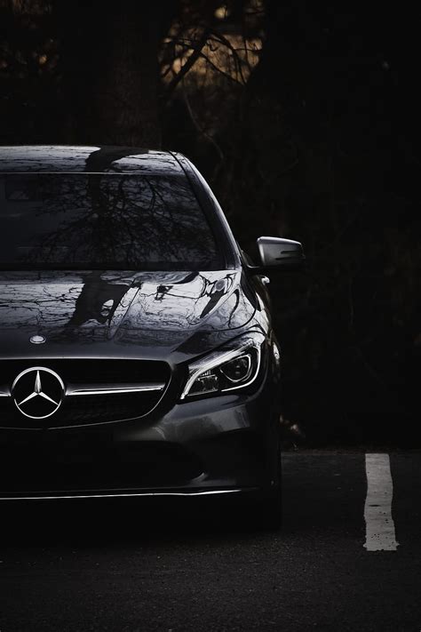 Black Mercedes Benz C Class On Road During Daytime For Your Mobile