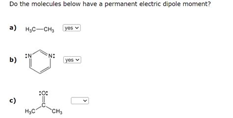 Permanent Electric Dipole Moments Rchemistryhelp