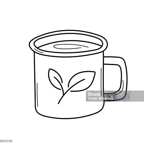 커피 또는 차 한잔 색칠하기 책 아이들을위한 게임 벡터 만화 그림 0명에 대한 스톡 벡터 아트 및 기타 이미지 0명 검은색