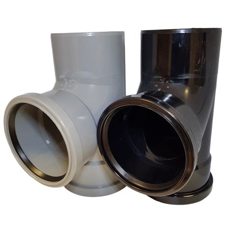 Soil Push Fit 110mm Double Socket Equal Branch Tee K9 Plumbing Supplies