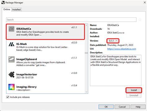 Grasshopper Plugin Installation Idea Statica