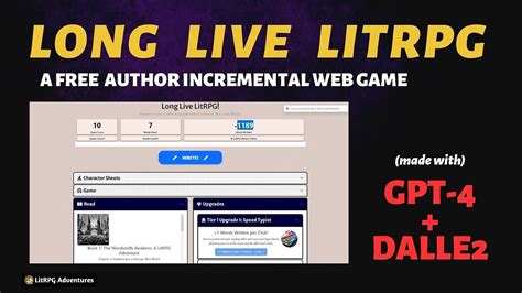 Author Incremental Built With Gpt 4 And Dalle2 Ai Idle Game