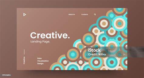 응답 웹 디자인 프로젝트 개발을위한 창조적 인 수평 웹 사이트 화면 부분 추상 기하학적 패턴 배너 레이아웃 모형 회사 방문 페이지 블록 벡터 일러스트 템플릿입니다 0명에