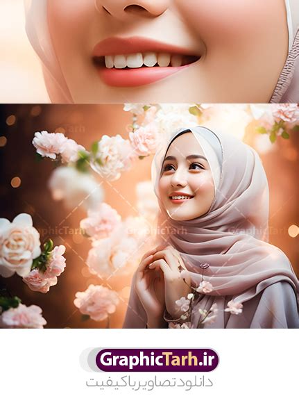 تصویر هوش مصنوعی دختر محجبه گرافیک طرح