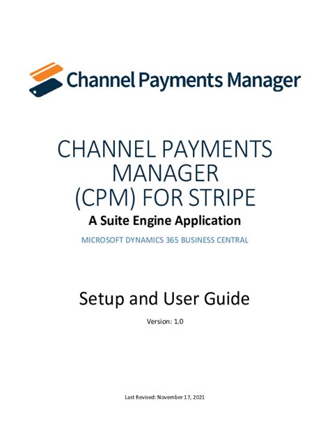Fillable Online Cpm For Stripe 1 0 Setup And User Guide Docx Fax Email