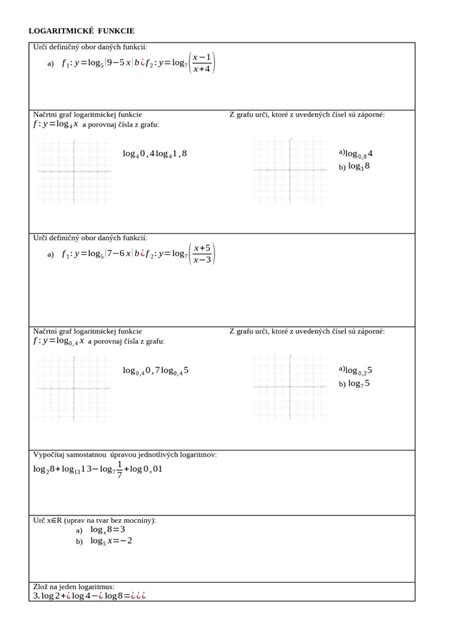 Logarithmic Functions Pdf