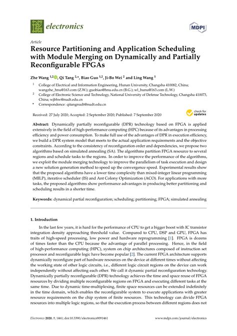 Pdf Resource Partitioning And Application Scheduling With Module Merging On Dynamically And