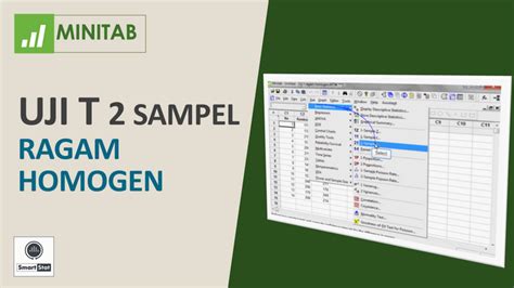 Tutorial Minitab T Test 2 Sample Homogen Satu Arah