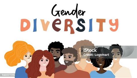 성별 다양성 성별 다양성 사람들 다민족 인종의 그룹 인종 평등과 반인종주의 다문화 공생 남자에 대한 스톡 벡터 아트 및 기타