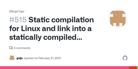 Static Compilation For Linux And Link Into A Statically Compiled Application Issue