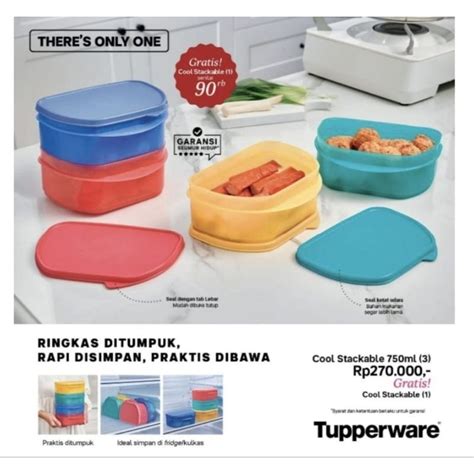 Tupperware Cool Stackable 750ml Shopee Malaysia