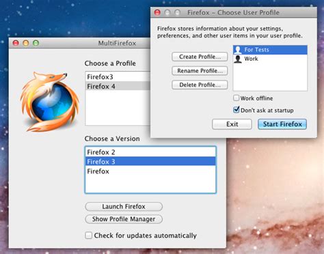 multifirefox mac osx ouvrir plusieurs firefox simultanément gratuit