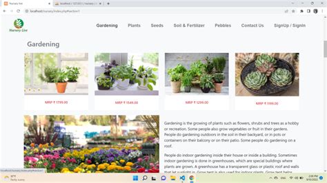 Nursery Planet Ordering System Project In Php With Source Code And