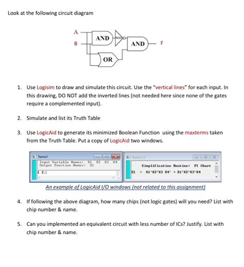 Solved Look At The Following Circuit Diagram And Ho Andf Or
