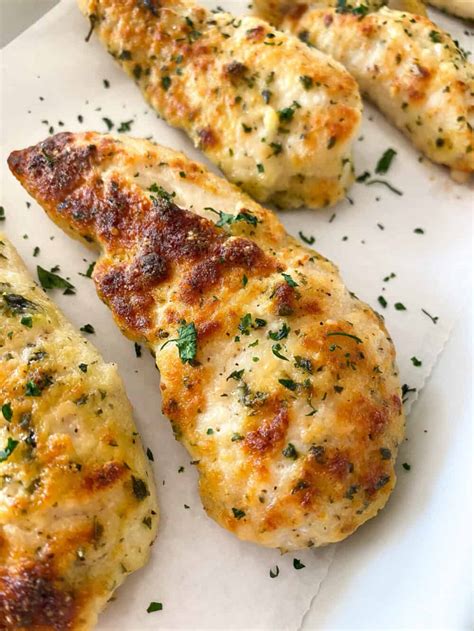 Parmesan Ranch Baked Chicken Tenders Low Carb Keto Chicken