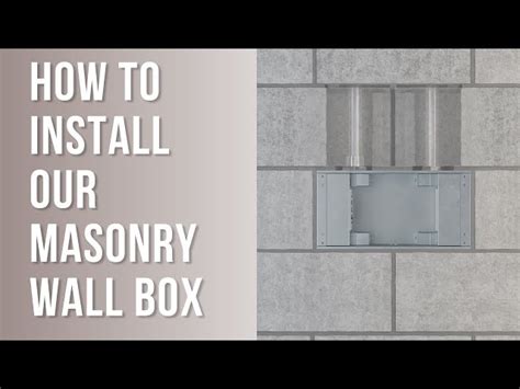 Masoner Elctrical Boxes For Block Concrete Electrical Outlet Box Not