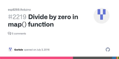 Divide By Zero In Map Function · Issue 2219 · Esp8266arduino · Github