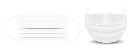 외과 얼굴 방패 마스크 및 바이러스 보호 흰색 배경에 격리 안전 호흡 건강 관리 및 의료 개념 디자인 3차원 형태에 대한 스톡 벡터 아트 및 기타 이미지 Istock