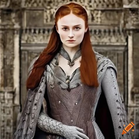 The Queen In The North Sansa Stark Wearing Regal Attire