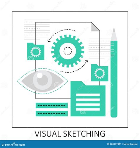Visual Sketching Icon From 3d Printing Collection Simple Line Visual Sketching Icon For