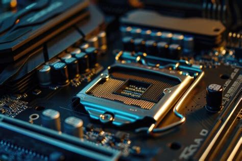 Premium Photo Technician Plug In Cpu Microprocessor To Motherboard