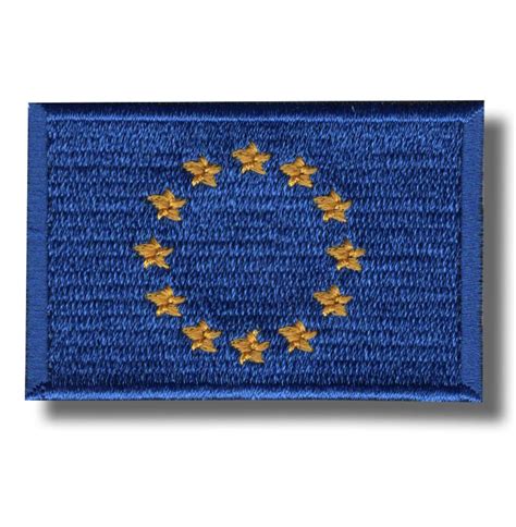 Eu Flag Embroidered Patch 8x5 Cm Patch