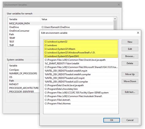 commands not recognized as an internal or external command in command