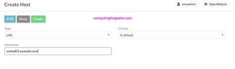 Opennebula Lxd Node Installation On Debian 1110 Computingforgeeks