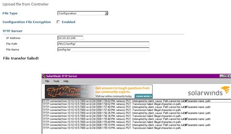 tftp file transfer error forum engineer s toolset thwack
