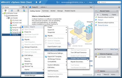 Lab 23 Configuring Vmware Vsphere Fault Tolerance Net701 Enterprise Infrastructure