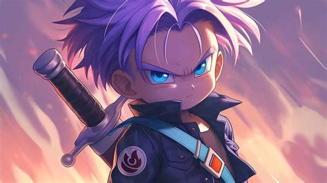 Dragon Ball Chibi Trunks Desktop Wallpaper Download In Hd And 4k