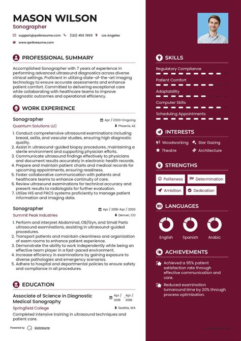 10 Sonographer Resume Samples And Templates For 2025