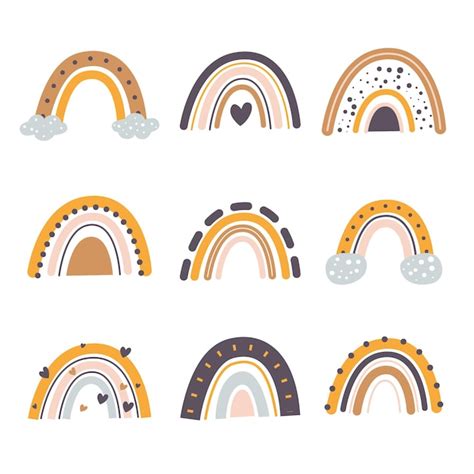 Premium Vector Cute Rainbow Element