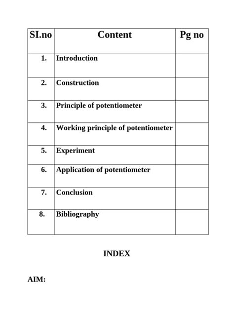 Potentiometer Class 12 Project Pdf