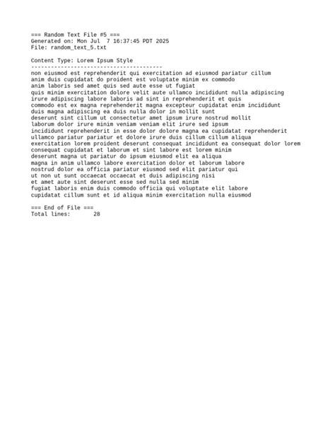 Random Text 5 Pdf