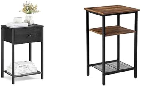 Vasagle Nightstand， Side Teble For Small Space In Living Room Bedroom