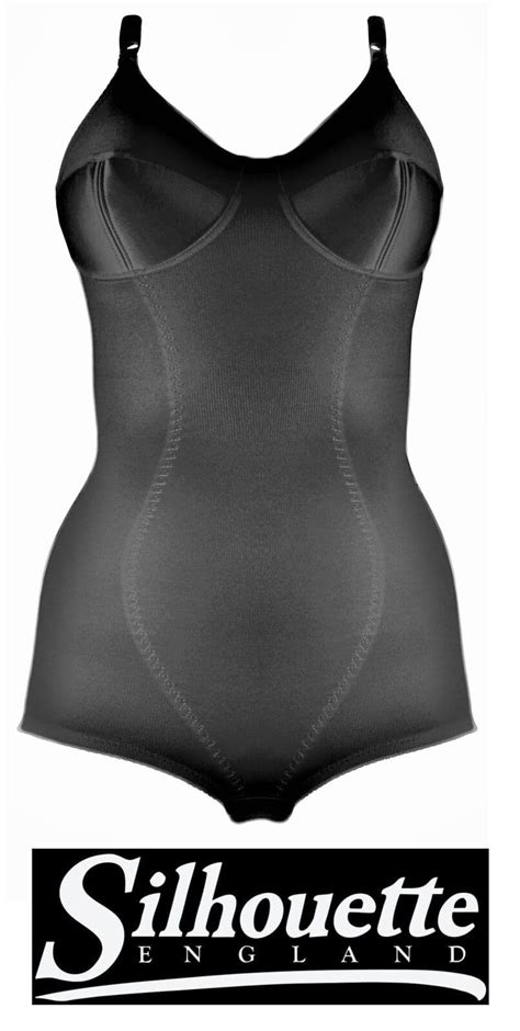 Silhouette Lingerie Corsetry Black Satin Madame X Pantie Corselette Mx151