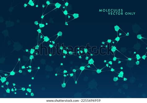 Abstract Molecules Design Molecular Structure Illustration Stock Vector Royalty Free