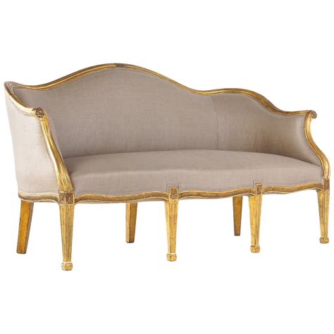 18th Century George Iii Giltwood Settee At 1stdibs