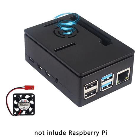 Raspberry Pi 4 Abs Case Black Box Support Cooling Vicedeal