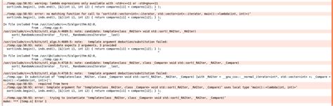 Sorting Error Using A Lambda Function For Sort In C Stack Overflow
