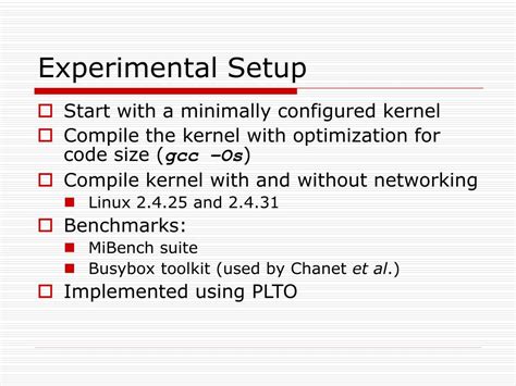 Ppt Code Compaction Of An Operating System Kernel Powerpoint