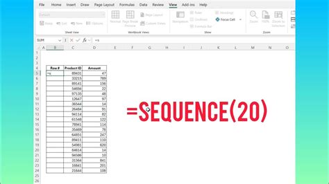 Excel Sequence Formula Label Rows And Columns Excel Exceltips College Collegelife