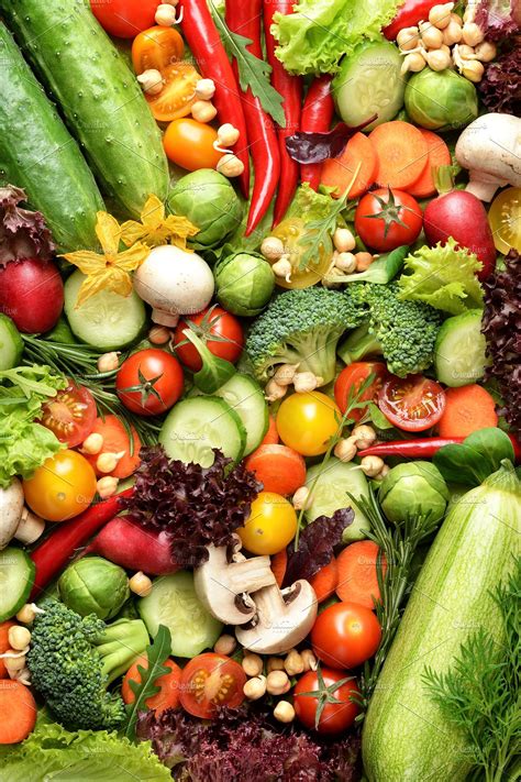Fresh Vegetables Featuring Vegetable Food And Eating Vegetable
